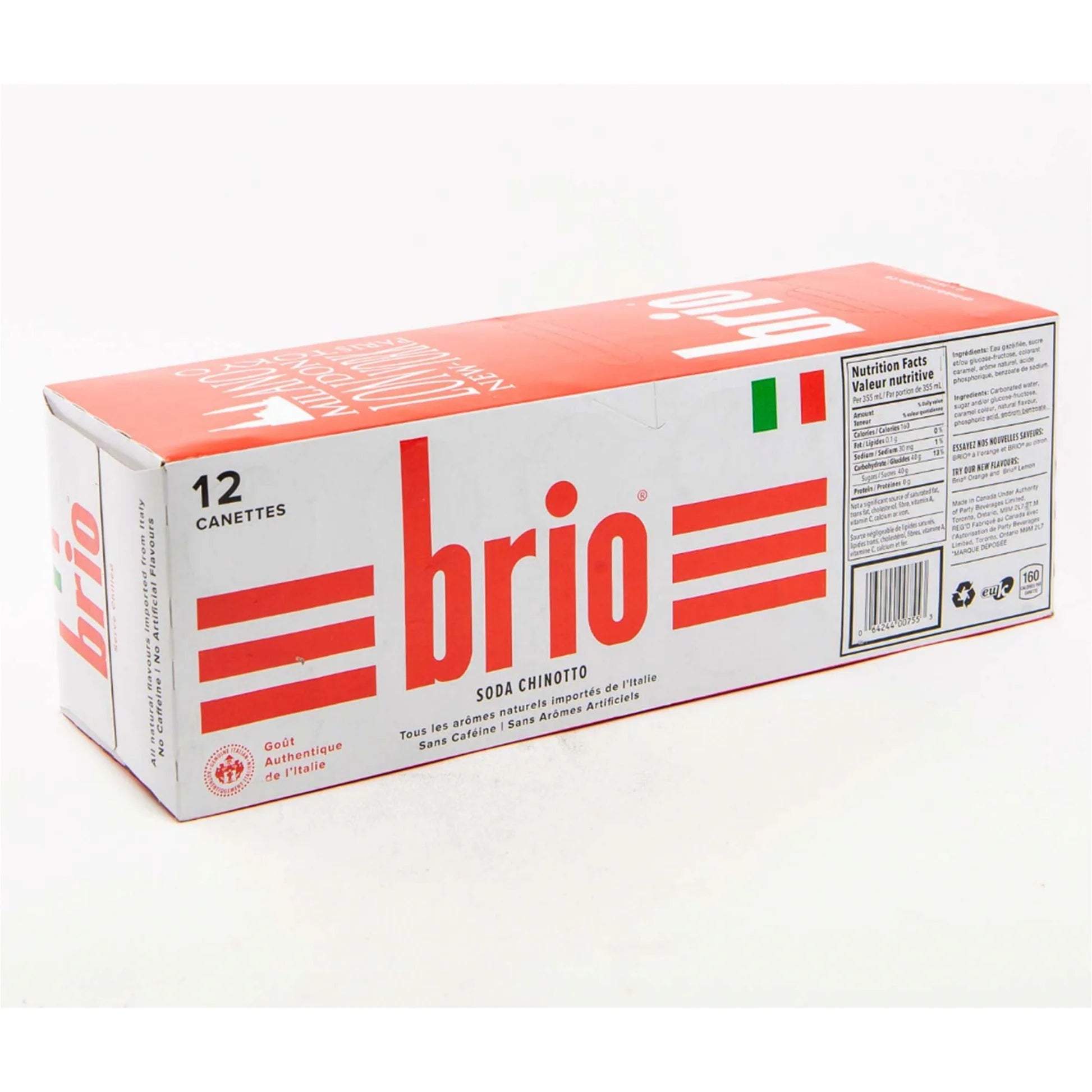 BRIO CHINOTTO SODA CANS 12X355ML – mrwaterman