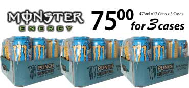 Monster Energy Drink Ultra mango 473mlx12pk x 3 cases