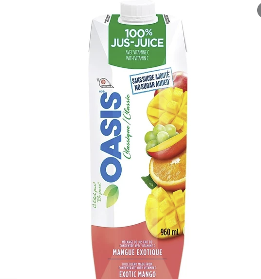 Order Oasis Exotic Mango - 960ml, 12pack Get Delivery in Vancouver ...